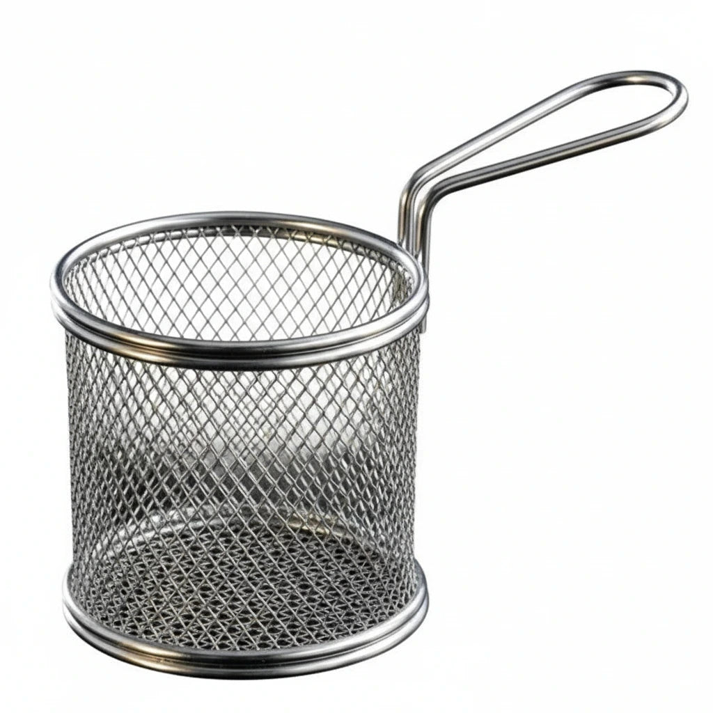 Serving Fry Basket Round 8x7.5cm | BarBits.co.uk
