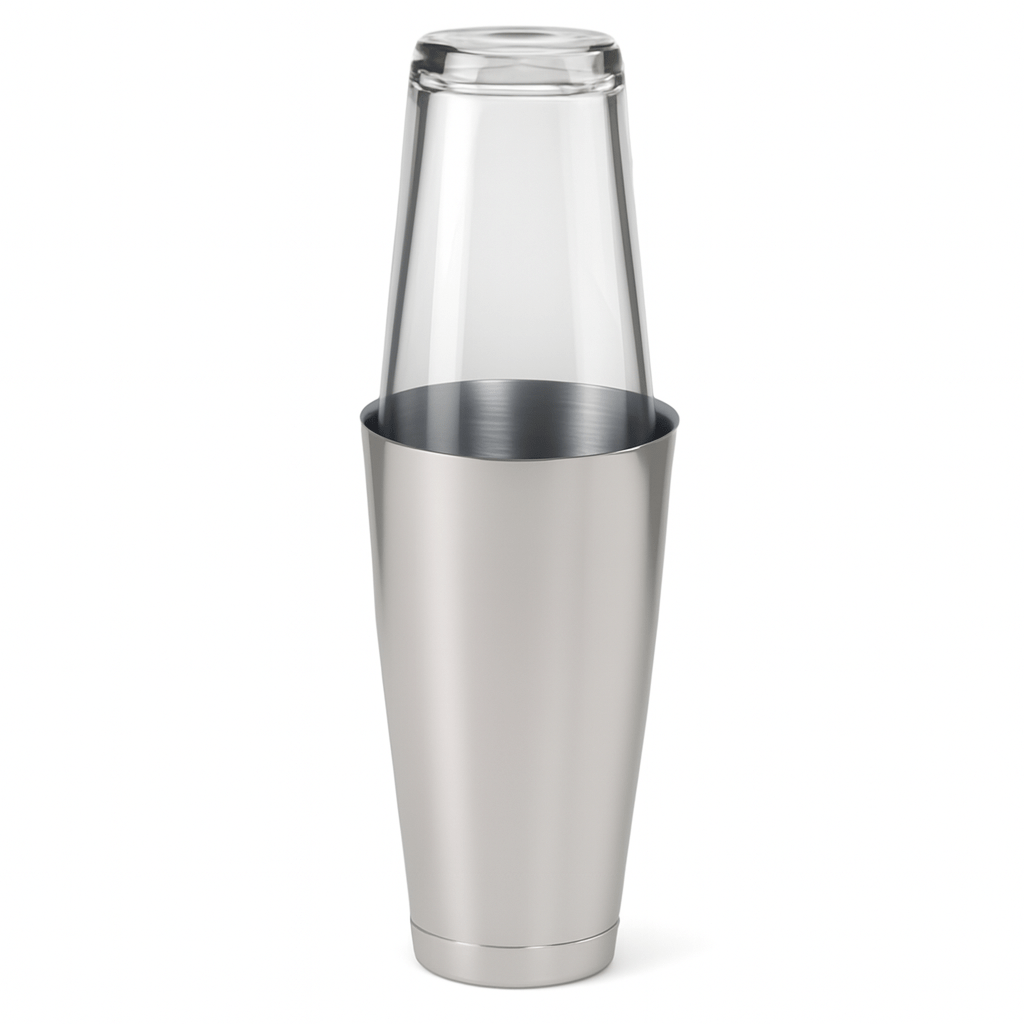 Boston Cocktail Shaker & Glass Set - Stainless Steel | BarBits.co.uk