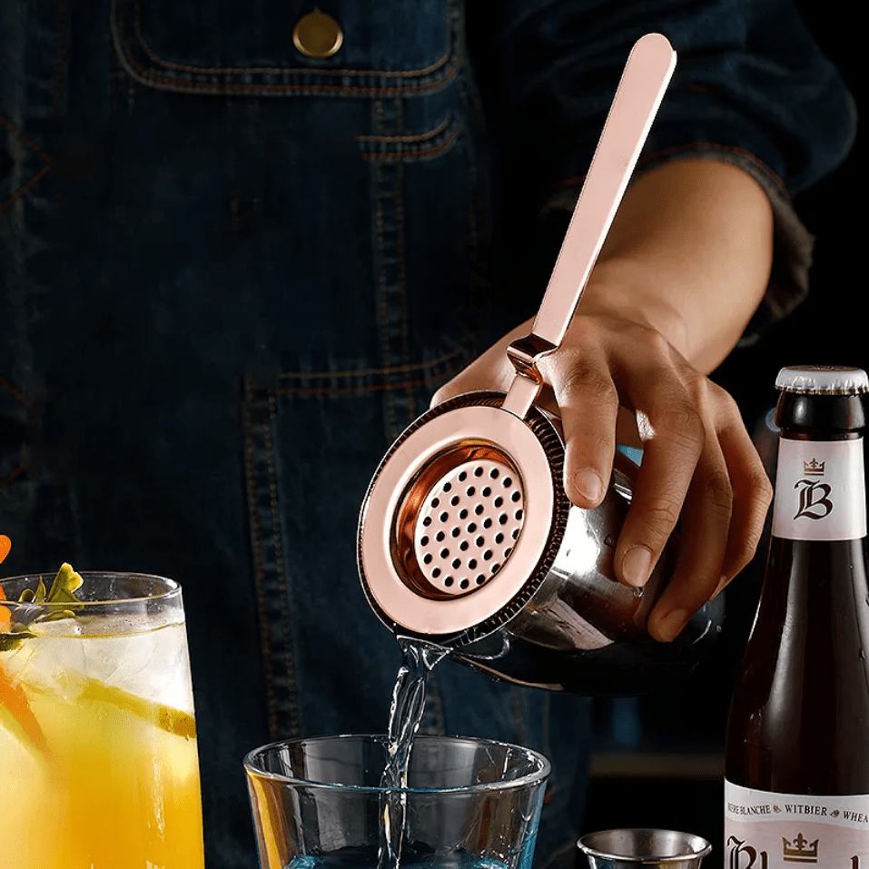 Round Hawthorne Strainer Copper Plated | BarBits.co.uk